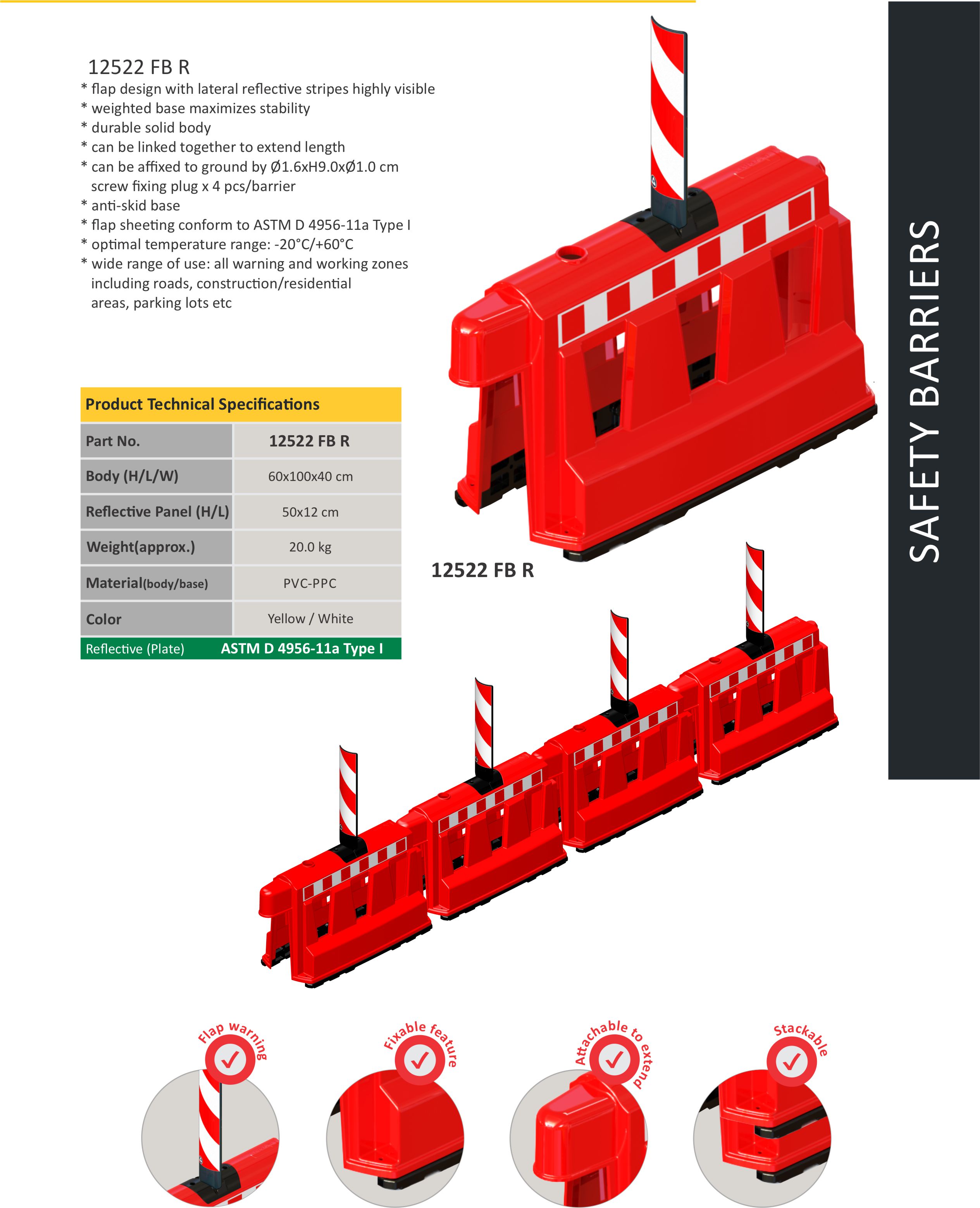 Safety Barrier (Flap) – Evelux Canada Road and Traffic Safety Equipment