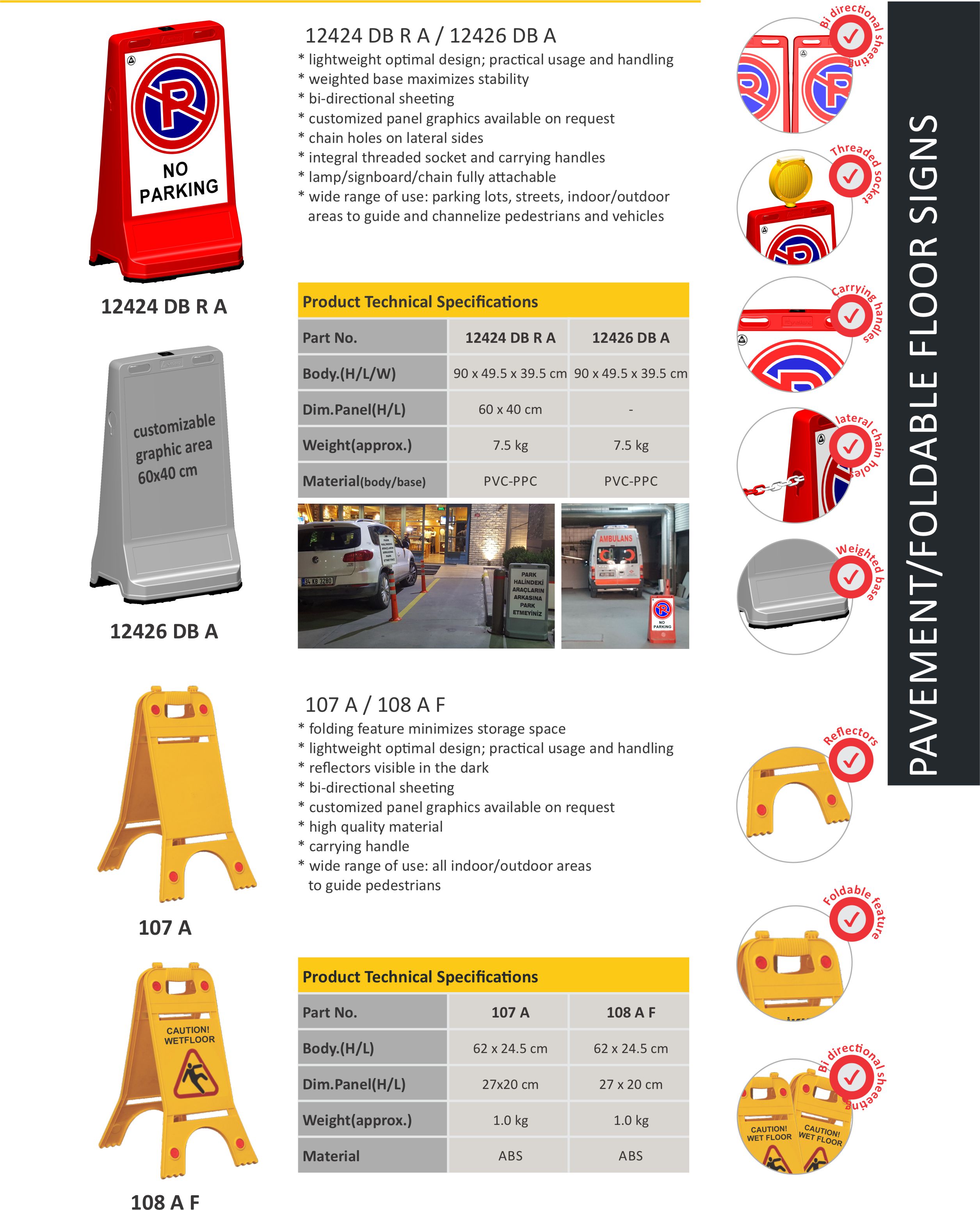 FLOOR SIGNS – Evelux Canada Road and Traffic Safety Equipment