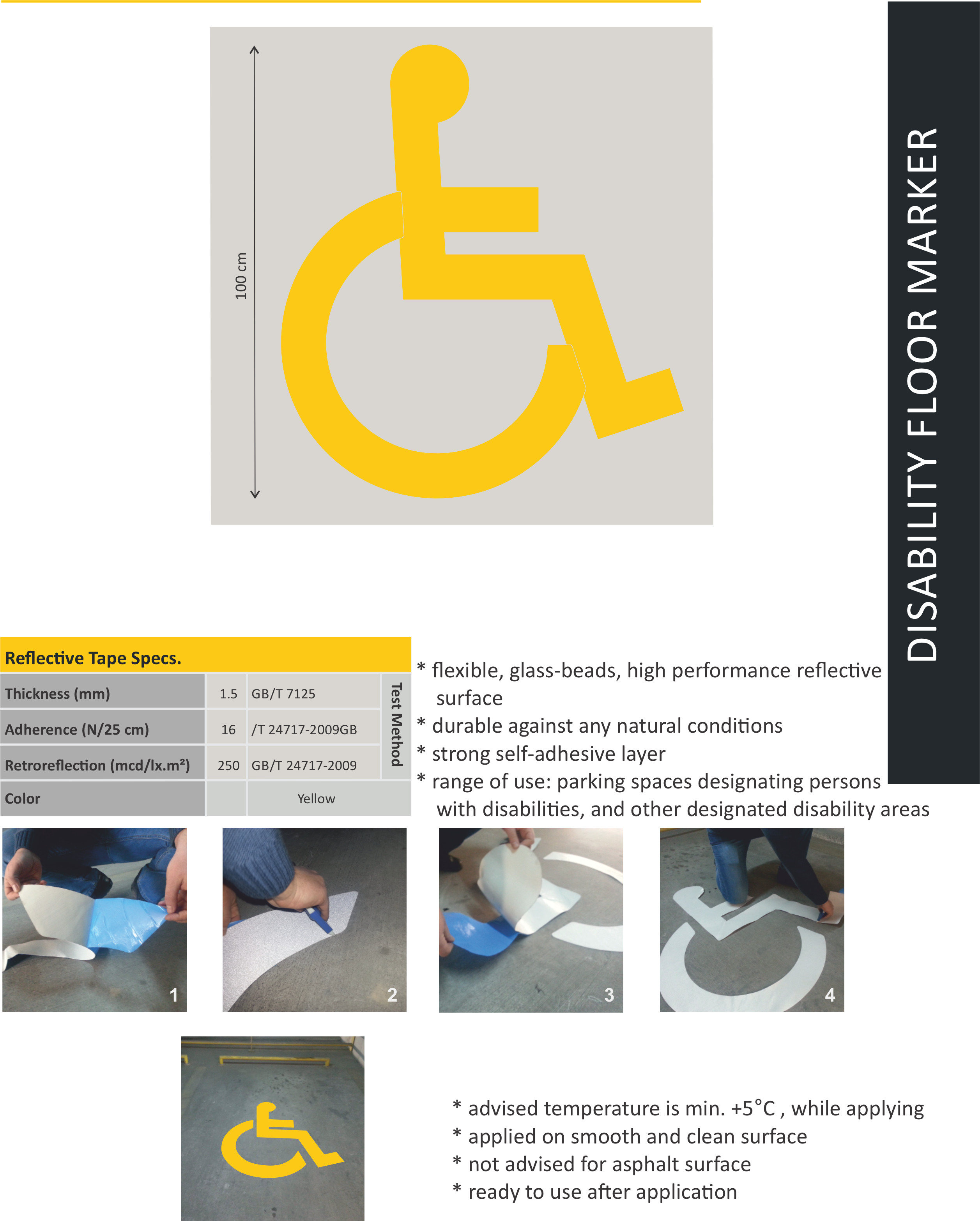 DISABILITY FLOOR MARKER – Evelux Canada Road and Traffic Safety Equipment
