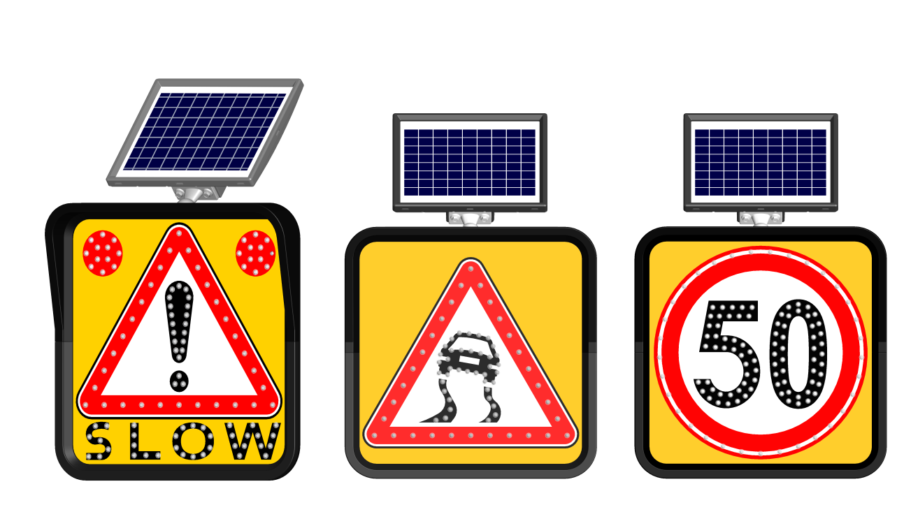 SOLAR / AC POWERED LED SIGNS – Evelux Canada Road and Traffic Safety ...
