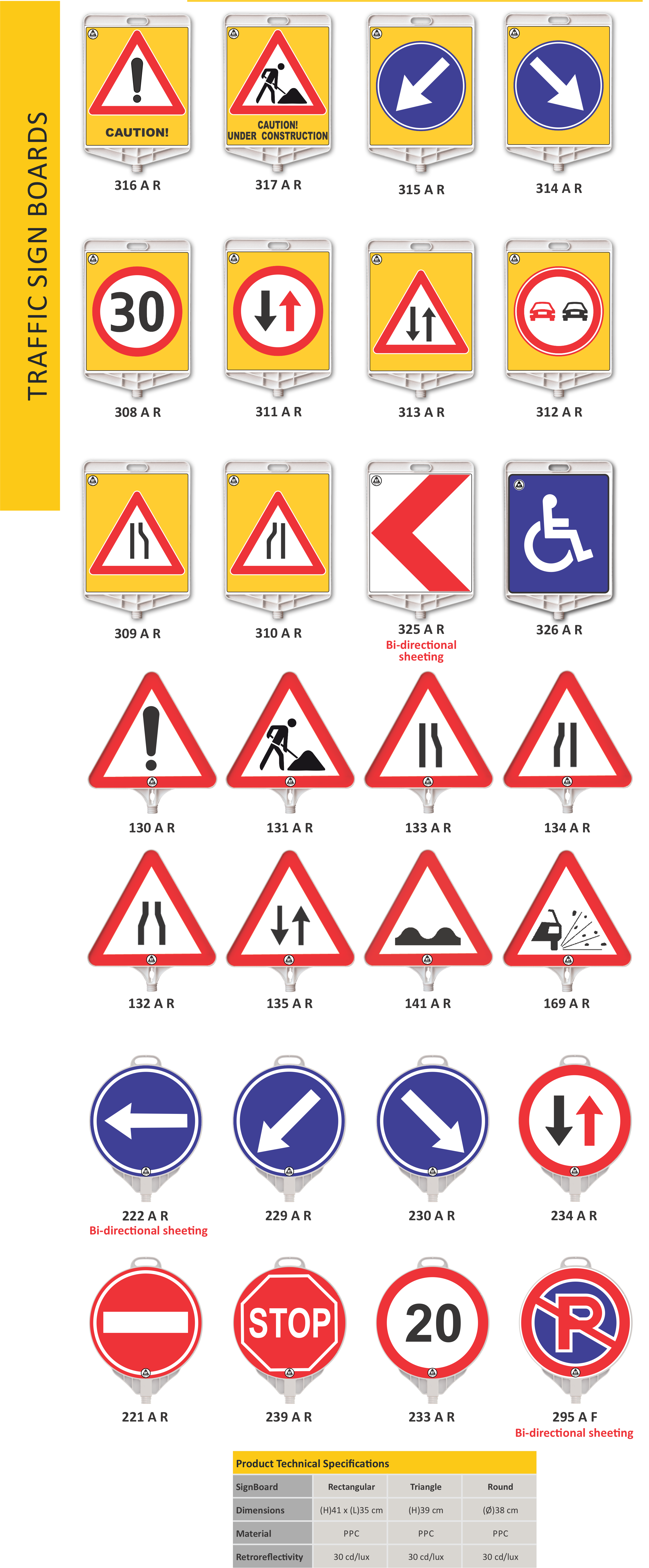 TRAFFIC SIGN BOARDS – Evelux Canada Road and Traffic Safety Equipment